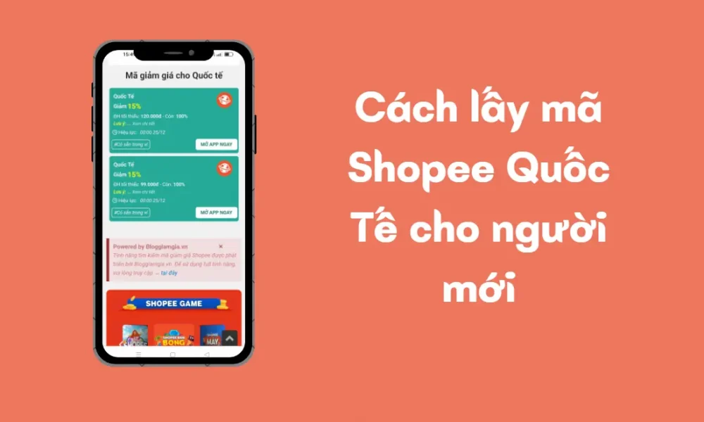 Cách lấy mã Shopee Quốc tế cho người mới