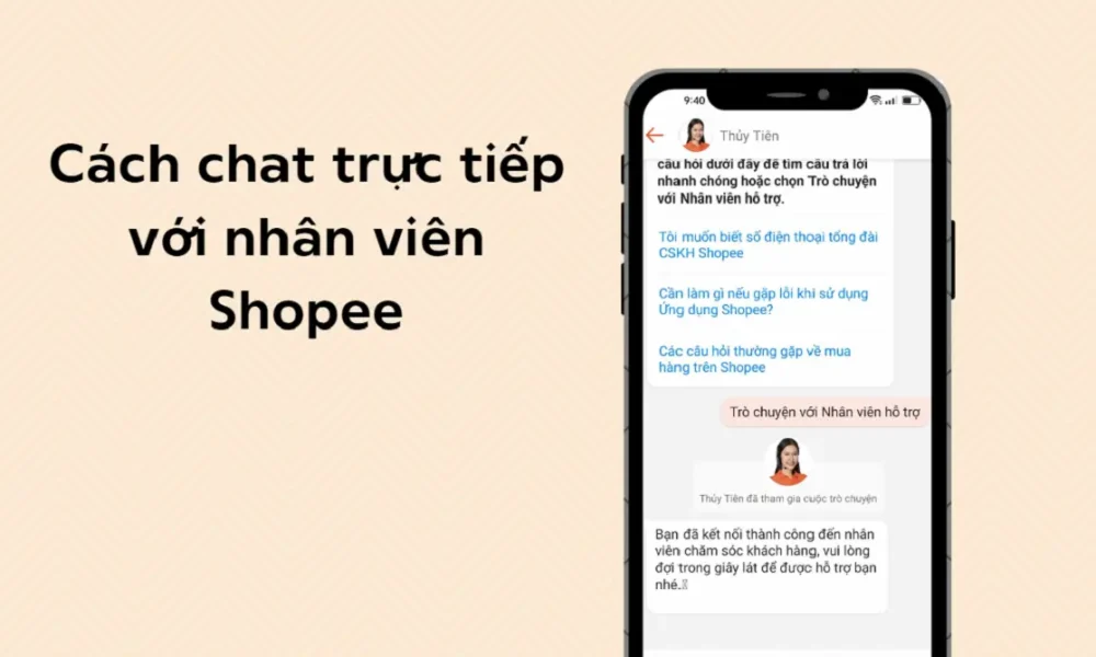 Cách chat trực tiếp với nhân viên Shopee