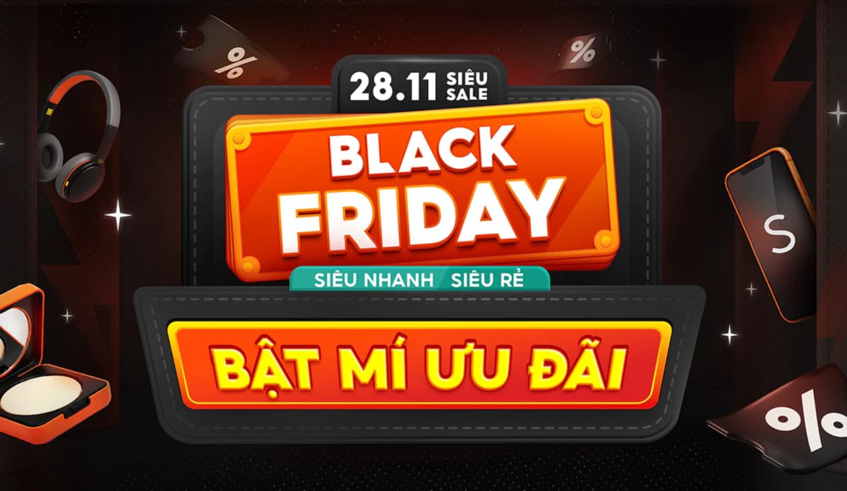 Shopee Black Friday: Voucher Xtra lên tới 1 triệu, ưu đãi giảm tới 90%